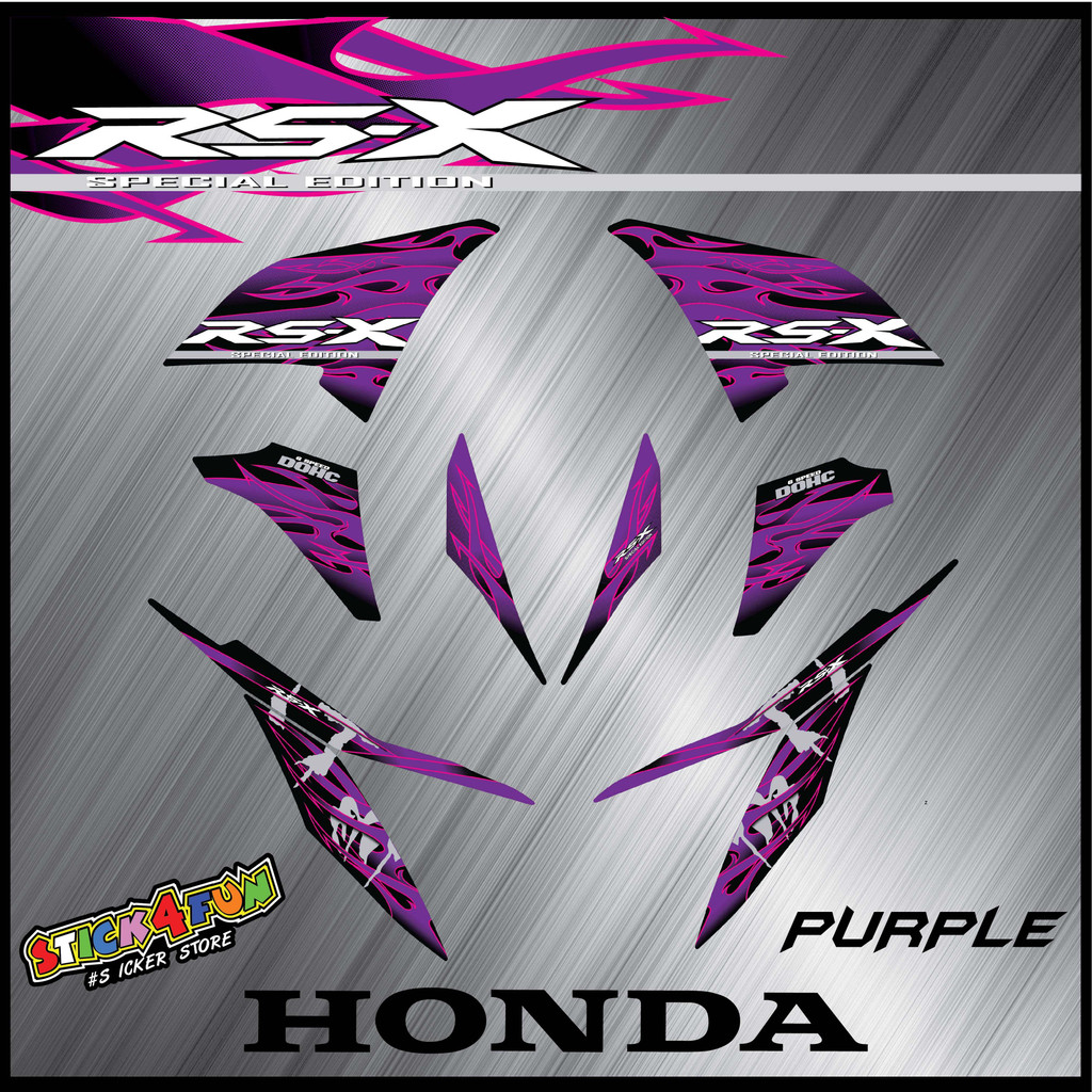 STRIPE MOTOR HONDA RSX 150 tribal design 2023 CUSTOM BODY STICKER ...