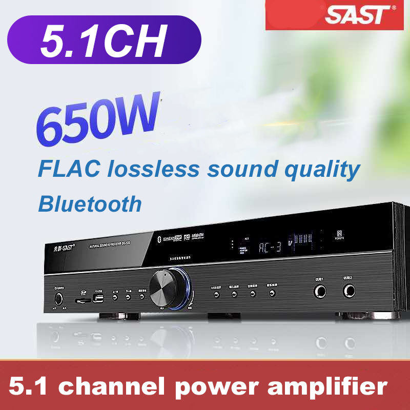 650W 5.1CH Audio Power Amplifier Karaoke Subwoofer Bluetooth Power ...