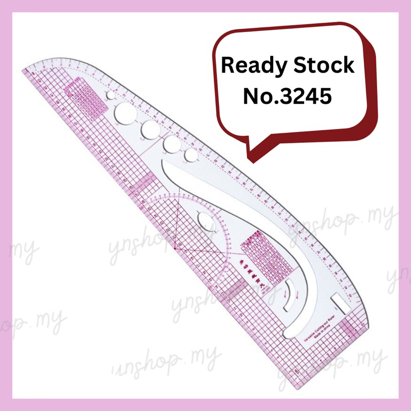 NO.3245 Multi -Purpose Ruler Fashion Scales / Pembaris Jahitan | Shopee ...