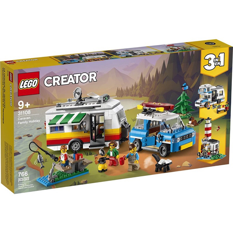 Original LEGO Creator 3 in 1 Caravan Family Holiday Vacation lighthouse ...