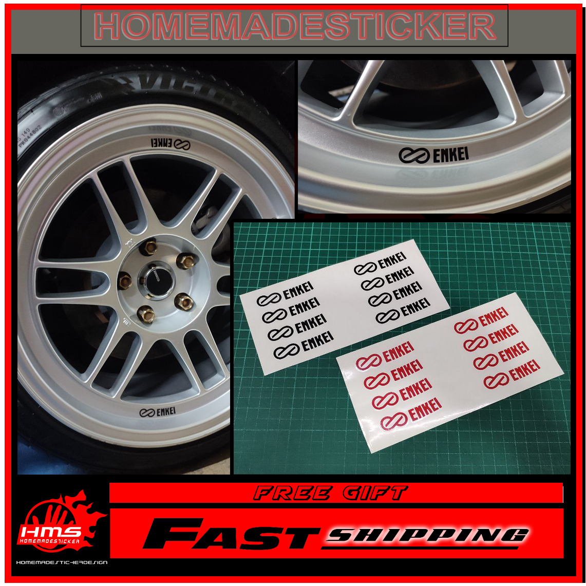 Enkei RPF1 Rims Sticker Decal 8 Pcs | Shopee Malaysia