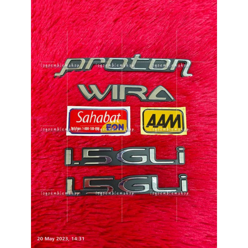 Car Sticker & Emblem Proton Wira 1.5 GLI / 1.6 XLI Logo AAM SAHABAT EON ...