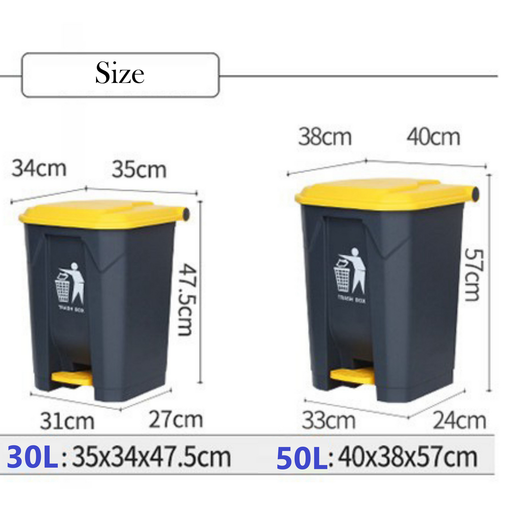 Premium 30L 50L 80L Pedal Bin Inner Bin Step On Garbage Bin Trash Bin ...