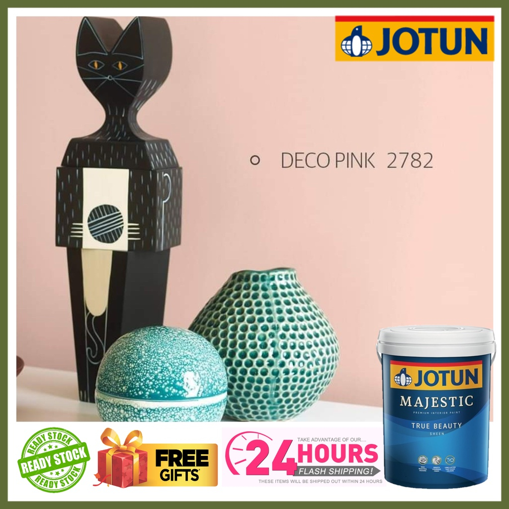 JOTUN 1L 2782 DECO PINK Majestic True Beauty Sheen /Cat Dalam Kilat/Cat ...