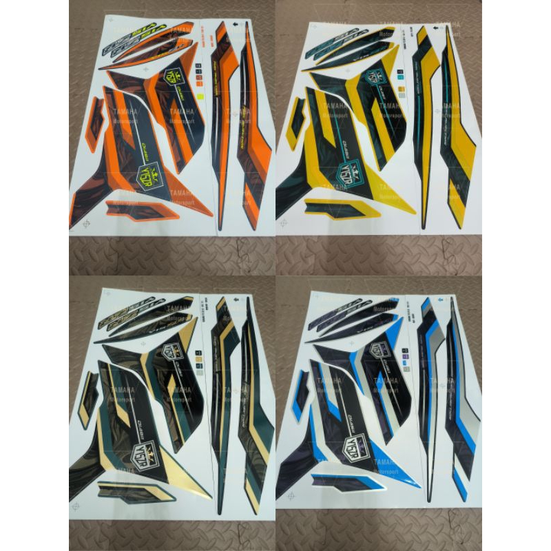 Yamaha Y15 Y15zr Body Cover Stripe Sticker 2023 malaysia version (Ori design) yellow silver ...
