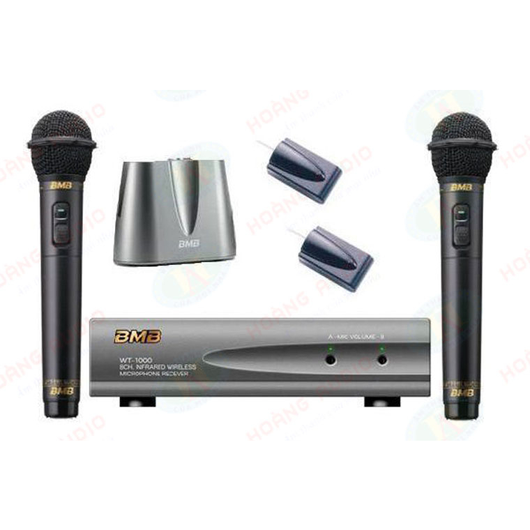 [Original] BMB WT-1000 Infrared dual wireless microphone with docking charger | Shopee Malaysia