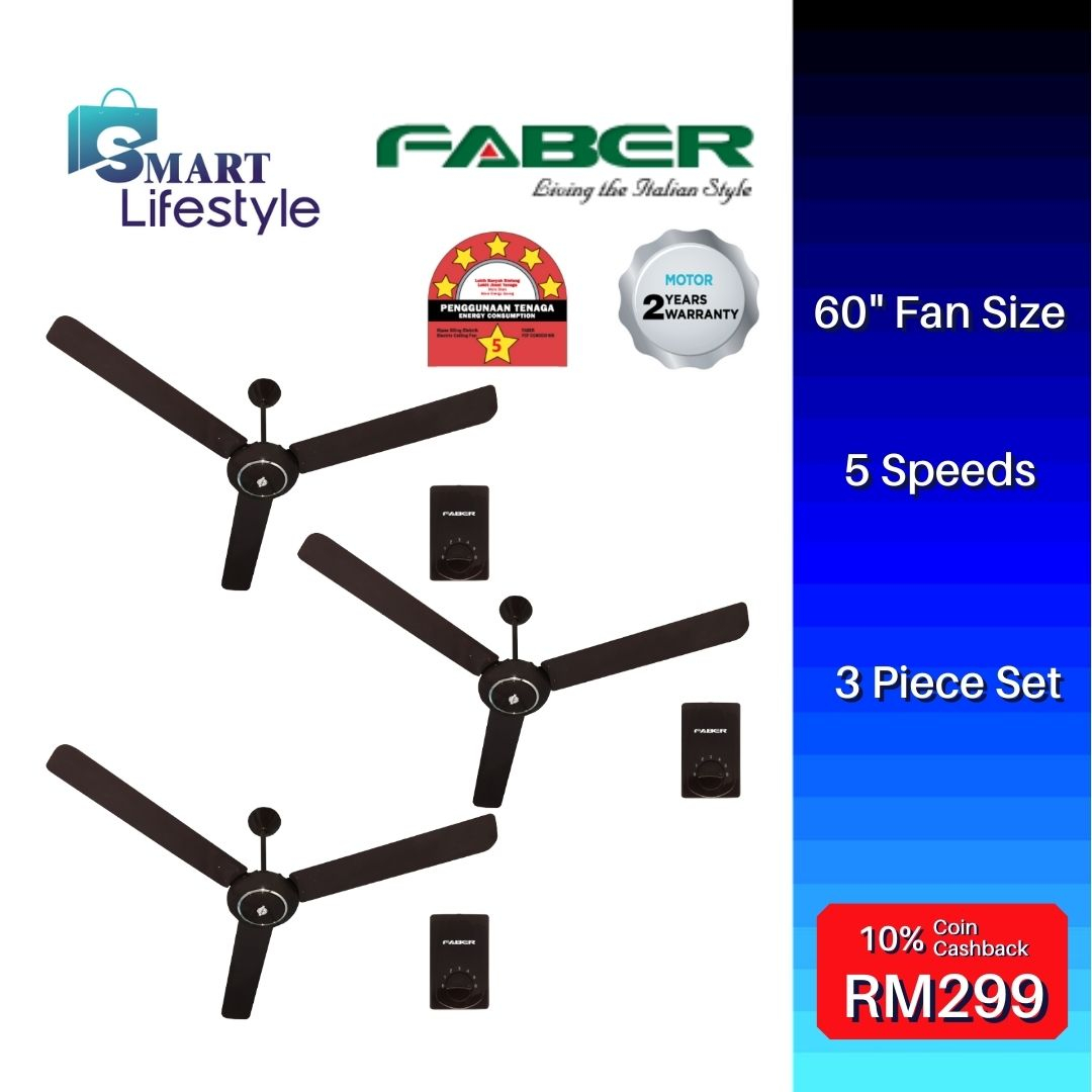 Khind Mistral Ceiling Fan CF6C23 / CF608 / MCF60LE [Value Pack] /Faber ...