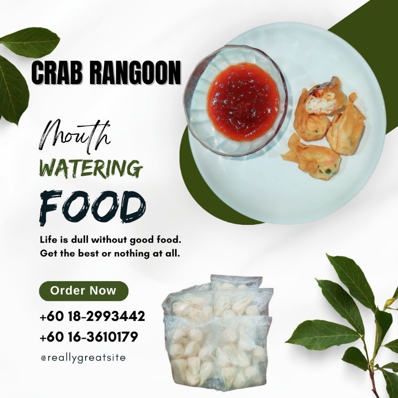 Crab Rangoon ( Frozen Food ) isi ketam | Shopee Malaysia