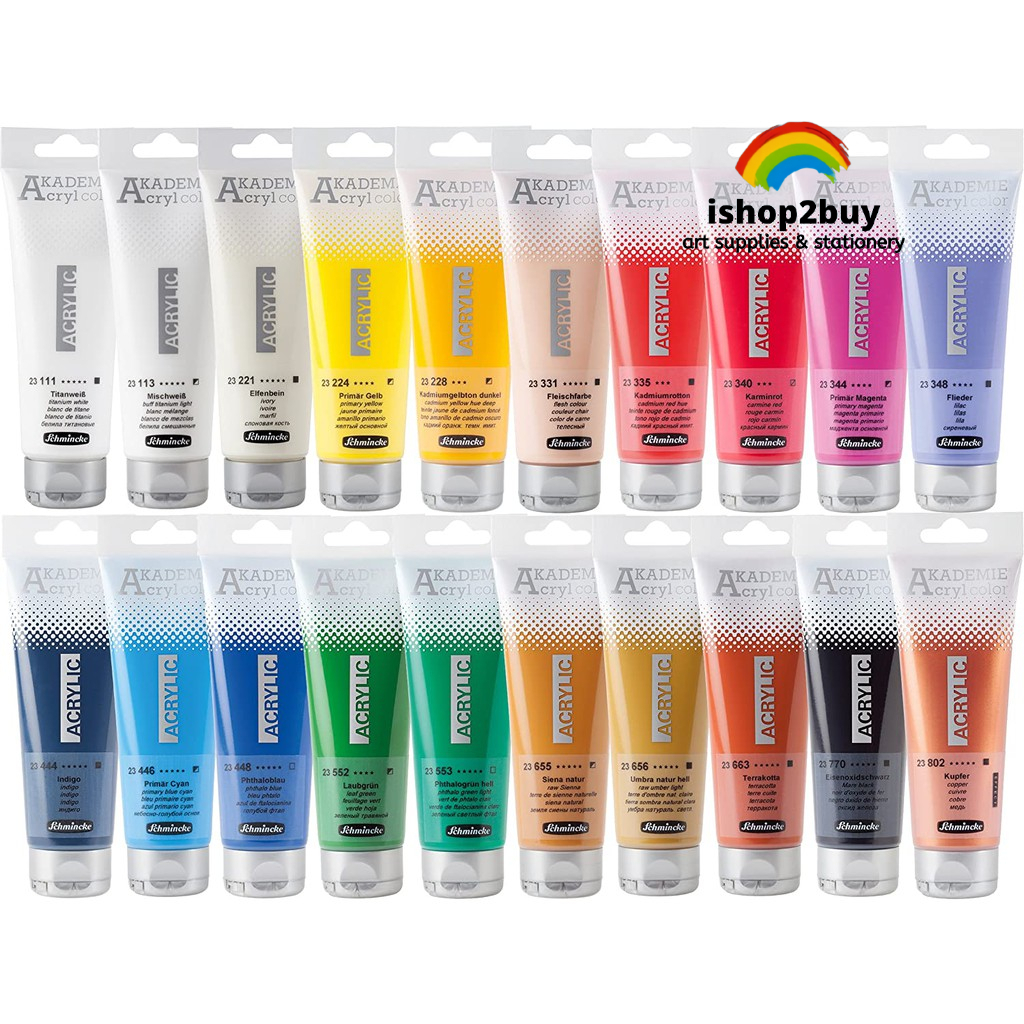 Schmincke Acrylic Paint AKADEMIE® Acryl color 120ml Tube Special Colour ...
