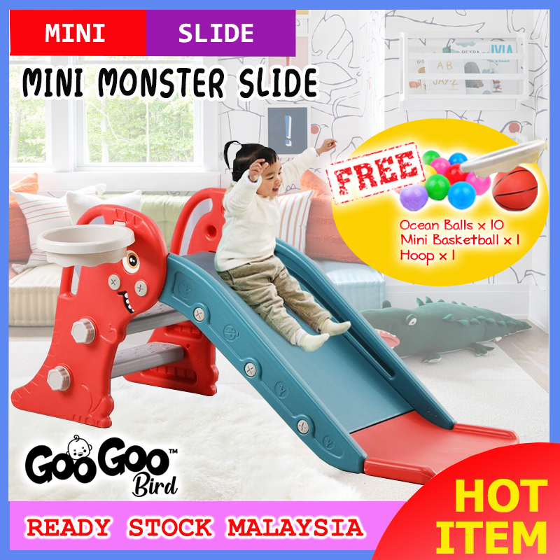 GOO GOO BIRD Mini Monster 100cm Long Indoor Home Children Slide Safety ...