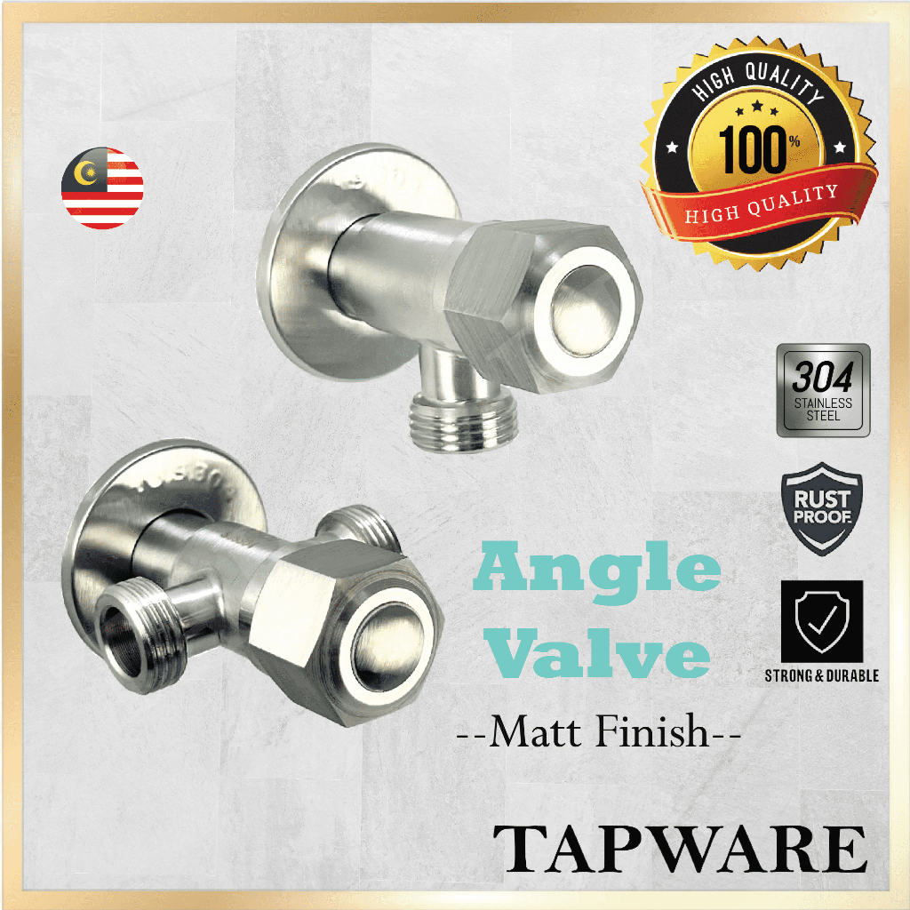 SUS304 Stainless Steel Bathroom Faucet Angle Valve/ 2 Way Angle Valve ...
