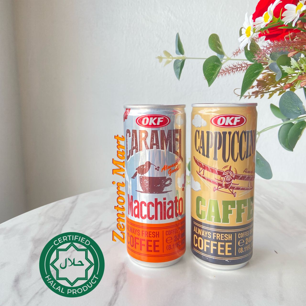 [HALAL] KOREA OKF Coffee Canned Beverage 240ml in Caramel Macchiato ...