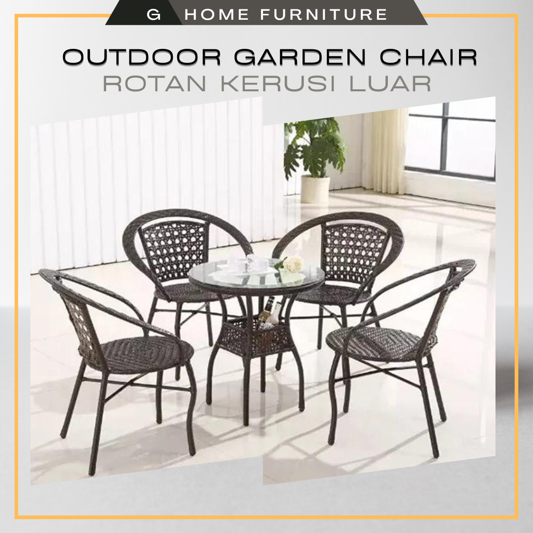 🔥OFFER🔥G HOME Outdoor Furniture Rattan Garden Set / 2 Chairs Set Taman ...