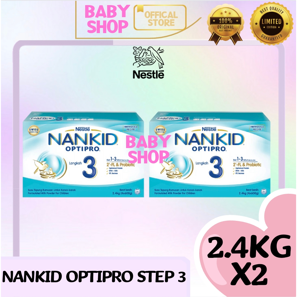 Nestle NANKID OPTIPRO Step 3 (2.4kg x 2) Exp: 02/2024 (Online Exclusive ...