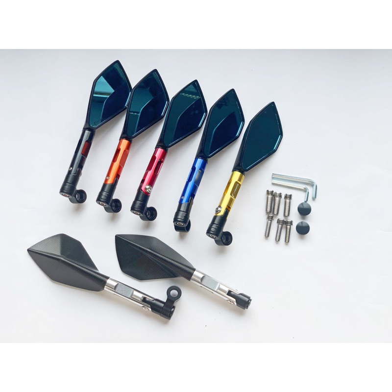 UNIVERSAL SIDE MIRROR ALLOY CNC MOTORCYCLE RIZUMA CERMIN SISI MOTOR ...
