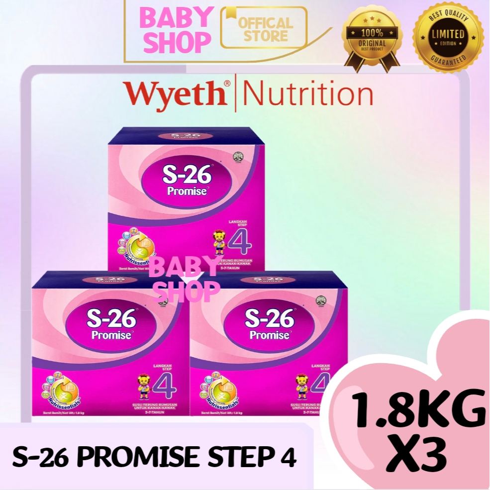S26 Promise Step 4 (1.8kg x 3) Exp: 08/2024 (Newest Stock) (Wyeth ...