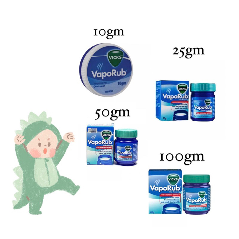 Vicks VapoRub Cold Vaporising Ointment 0.5ml | 10gm | 25g | 50g | 100g ...