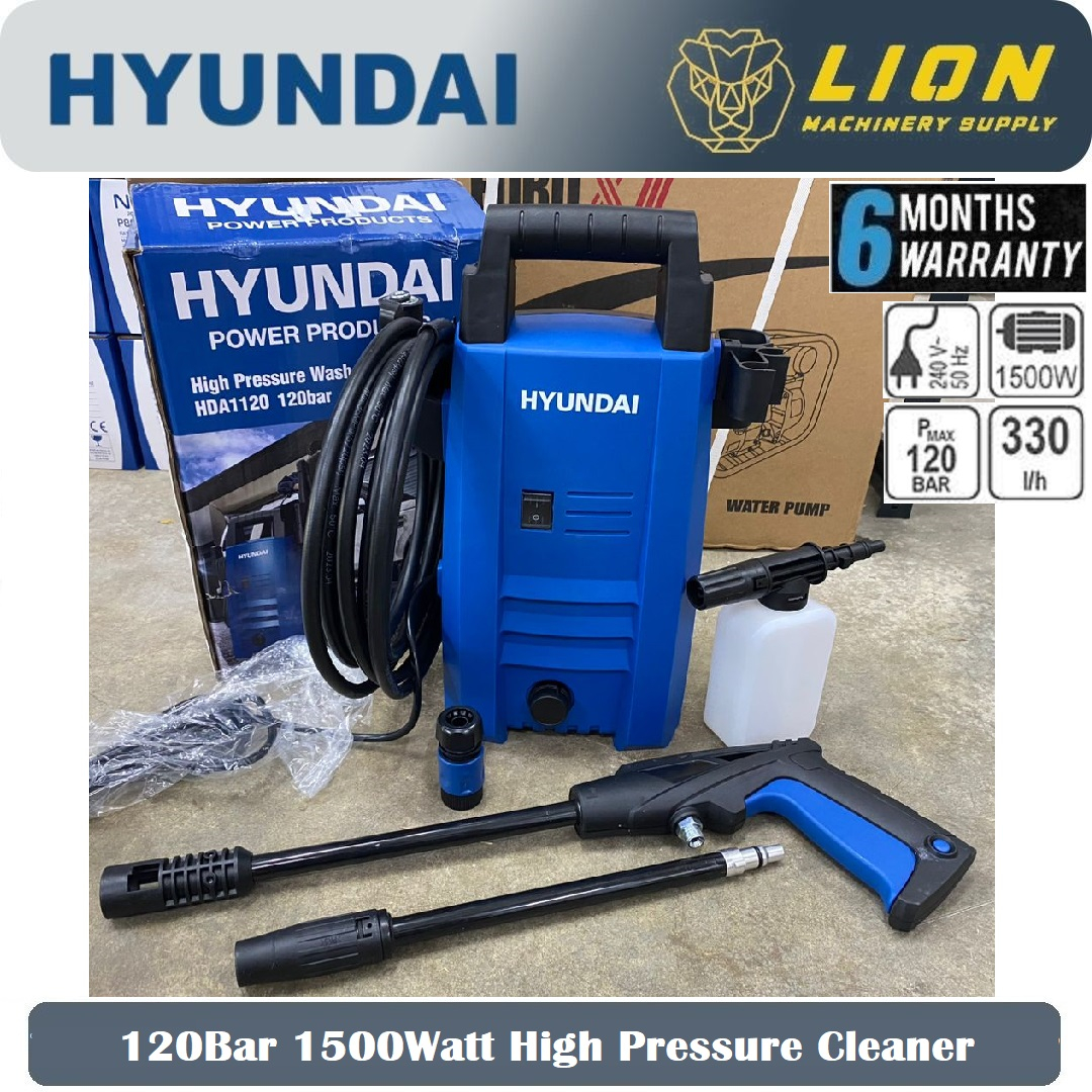 Hyundai 120Bar 1500Watt High Pressure Cleaner HDA1120 - Brand KOREA ...