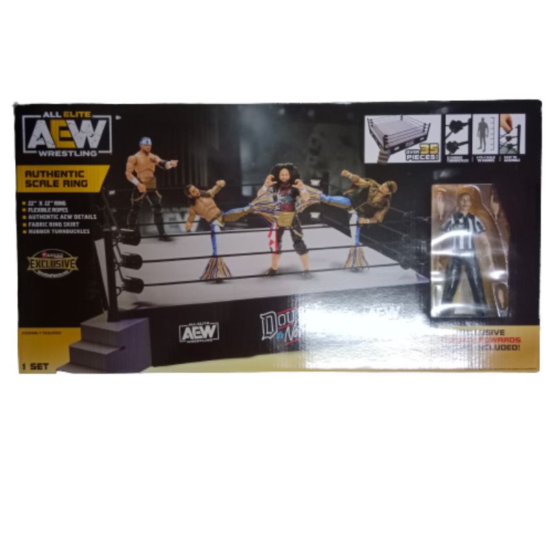 Jazwares AEW Authentic Scale Ring Playset with Aubrey Edwards Figure ...