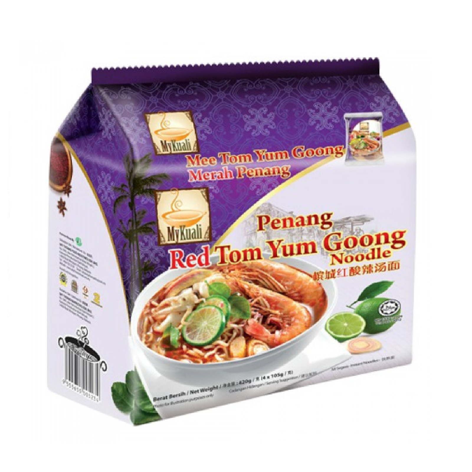 Mykuali Penang Red Tom Yam Goong (4x105g) | Shopee Malaysia