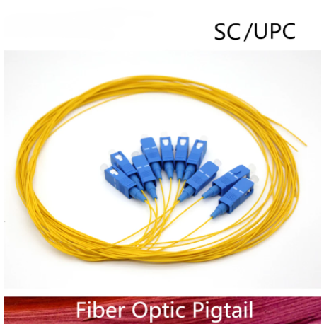 100pcs SC Simplex Fiber Optic OS2 Single Mode Pigtail 0.9mm UPC LAN ...