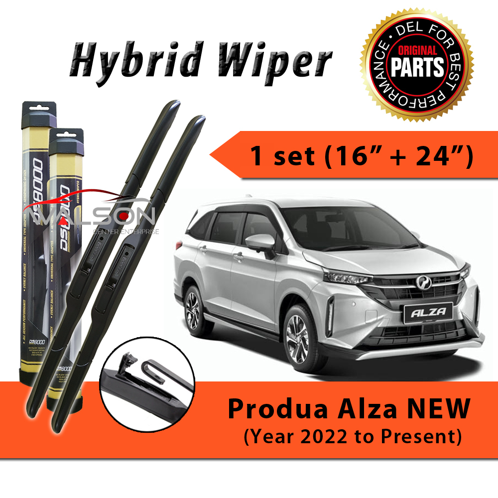 Hybrid Wiper Perodua New Alza 16"+24" (1set) | Shopee Malaysia