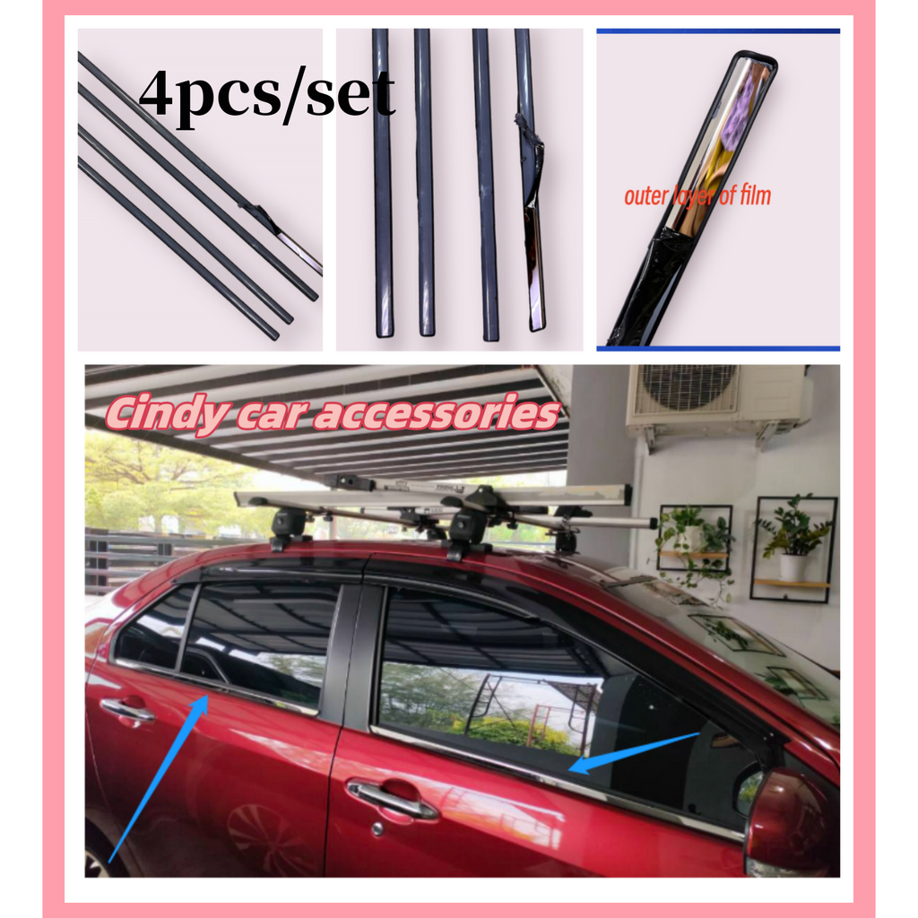 Toyota avanza Window Trim Chrome Lining Door Belt Moulding 4PCS ...