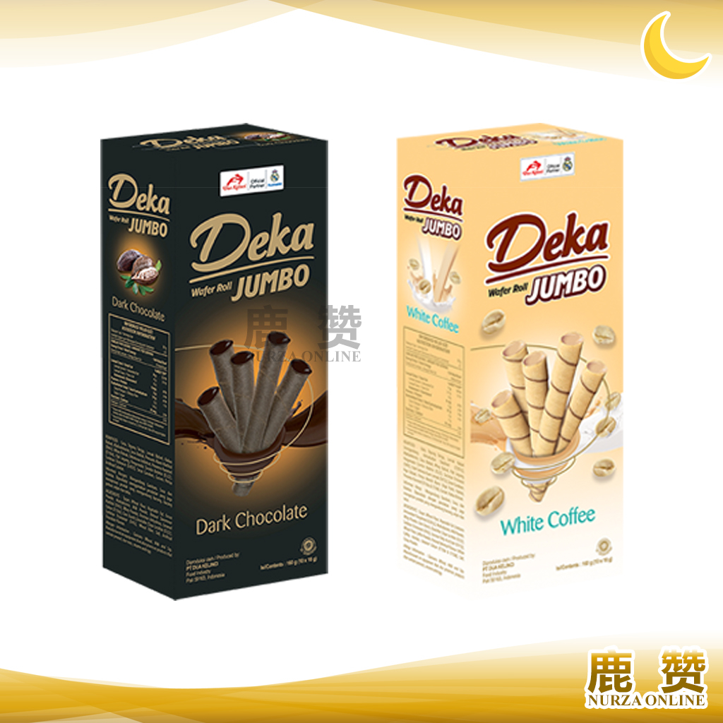 Deka Wafer Roll Jumbo Dark Chocolate/ White Coffee 140g | Shopee Malaysia