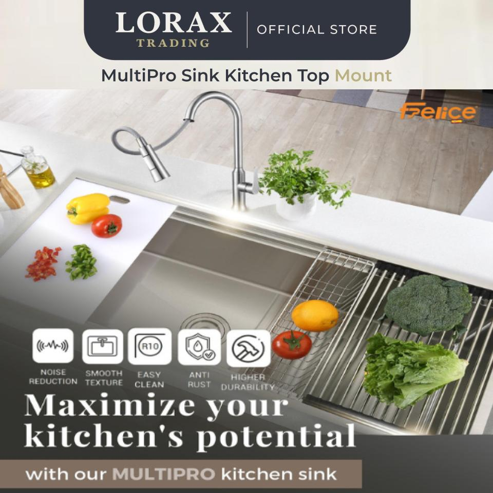 Multifunction Kitchen Sink MultiPro (304 SUS) High Quality with Large ...