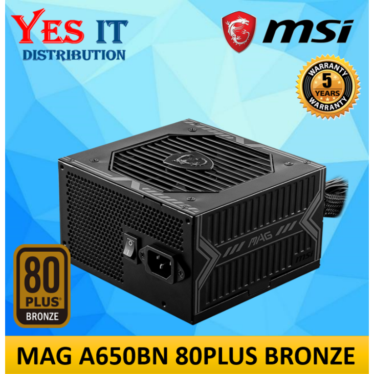 MSI MAG MPG A650BN 80 PLUS BRONZE PSU POWER SUPPLY | Shopee Malaysia