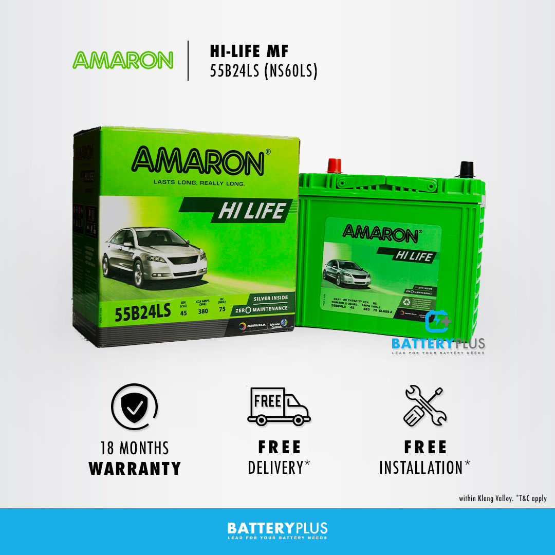 [ Installation Provided ] NS60S | NS60LS | NS60 | NS60L 55B24 Amaron Hi-Life MF Car Battery Saga ...
