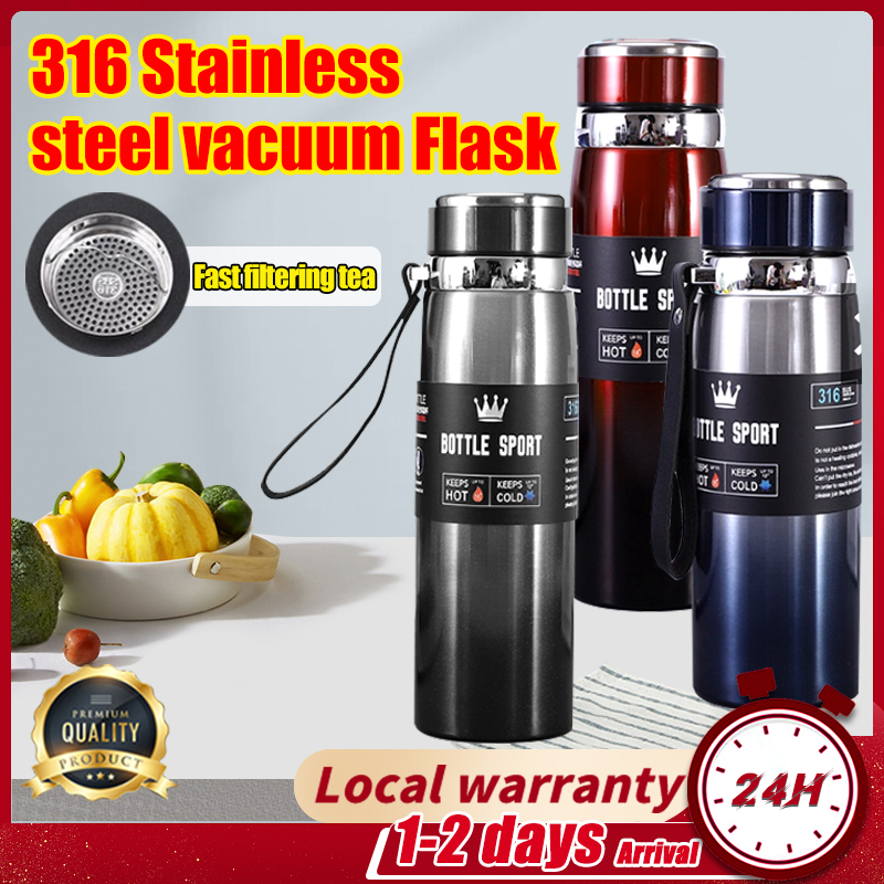 1000ml SUS 316 Stainless Steel Vacuum Flask Bottle Cup Thermos Vacuum ...