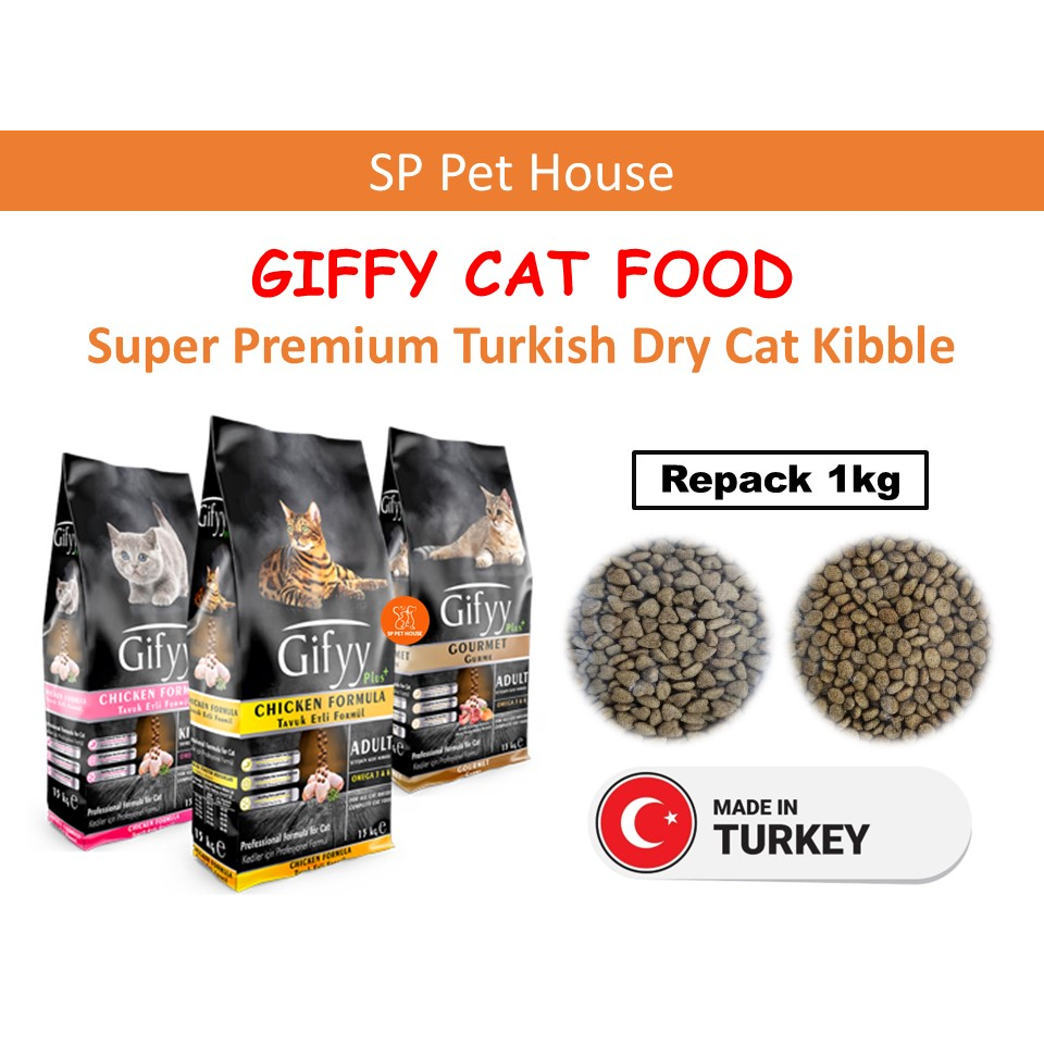 Giffy Plus+ Cat Food *REPACK 1kg* (Kitten Chicken, Adult Chicken & Gourmet) / Giffy Plus Cat Dry ...