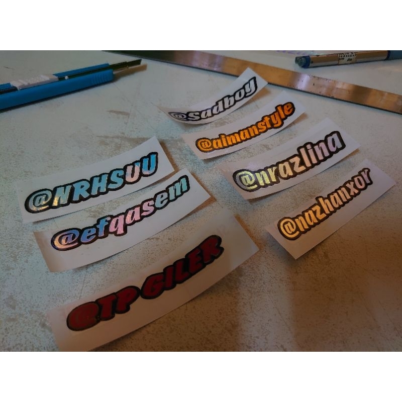 Stiker nama ig custom | Shopee Malaysia
