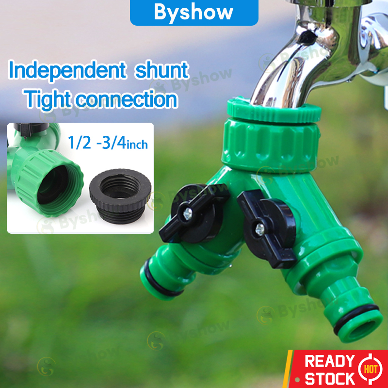 【Byshow】🔥Malaysia In Stock🔥 Y-Shaped Garden Hose Splitter Two-Way Quick ...