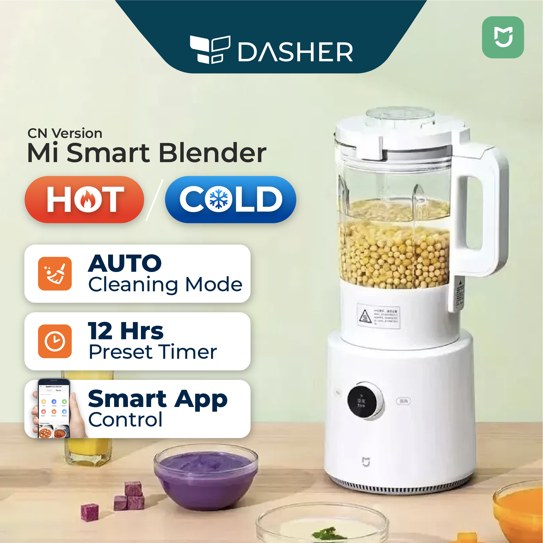 Xiaomi Smart Heating Multifunction High Speed Cooking Blender Mixer ...