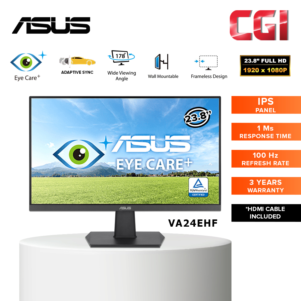 Asus 23.8" VA24EHF IPS 100Hz 1ms Adaptive Sync FHD Frameless Eye Care ...