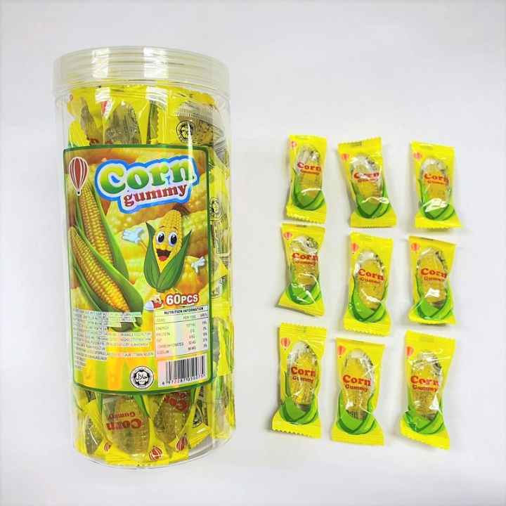 Corn Gummy 60Pcs Fresh Candy 9G X 60PCS Pudding Sweet Corn Flavor ...