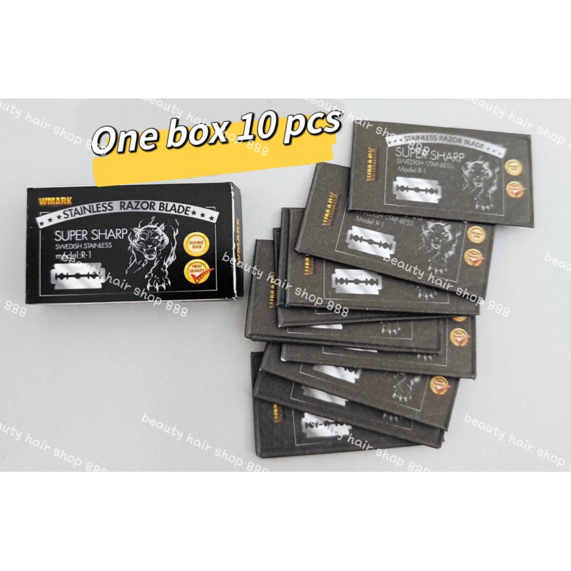 WMARK Stainless Steel Razor Blade Super Sharp Blade R-1 (1 box =10pcs ...