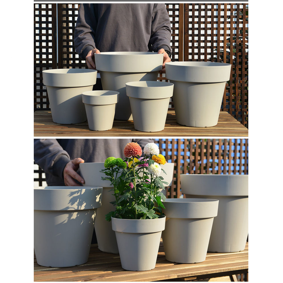 Medium Plastic Flower Plant Pot Planter Decorative Flower Pot with ...