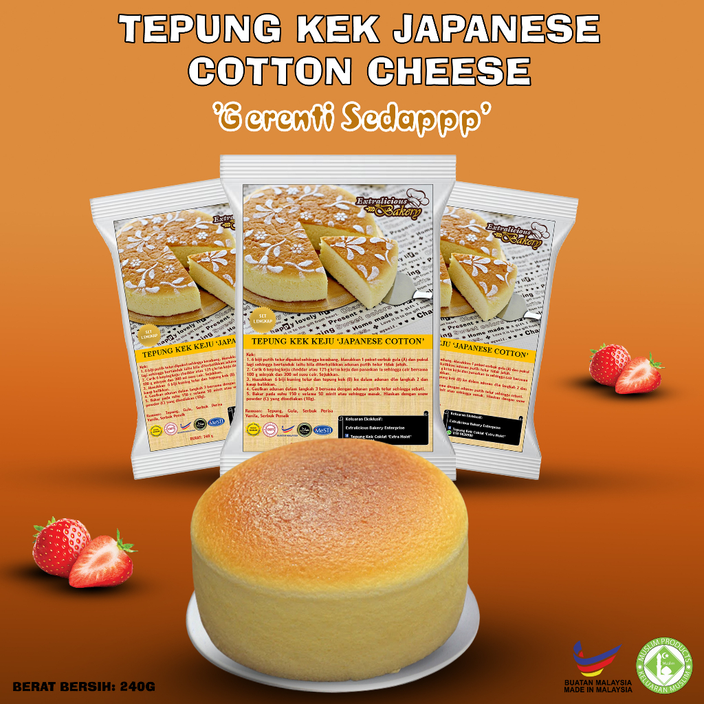 (PROMO) TEPUNG KEK JAPANESE COTTON CHEESE | Shopee Malaysia