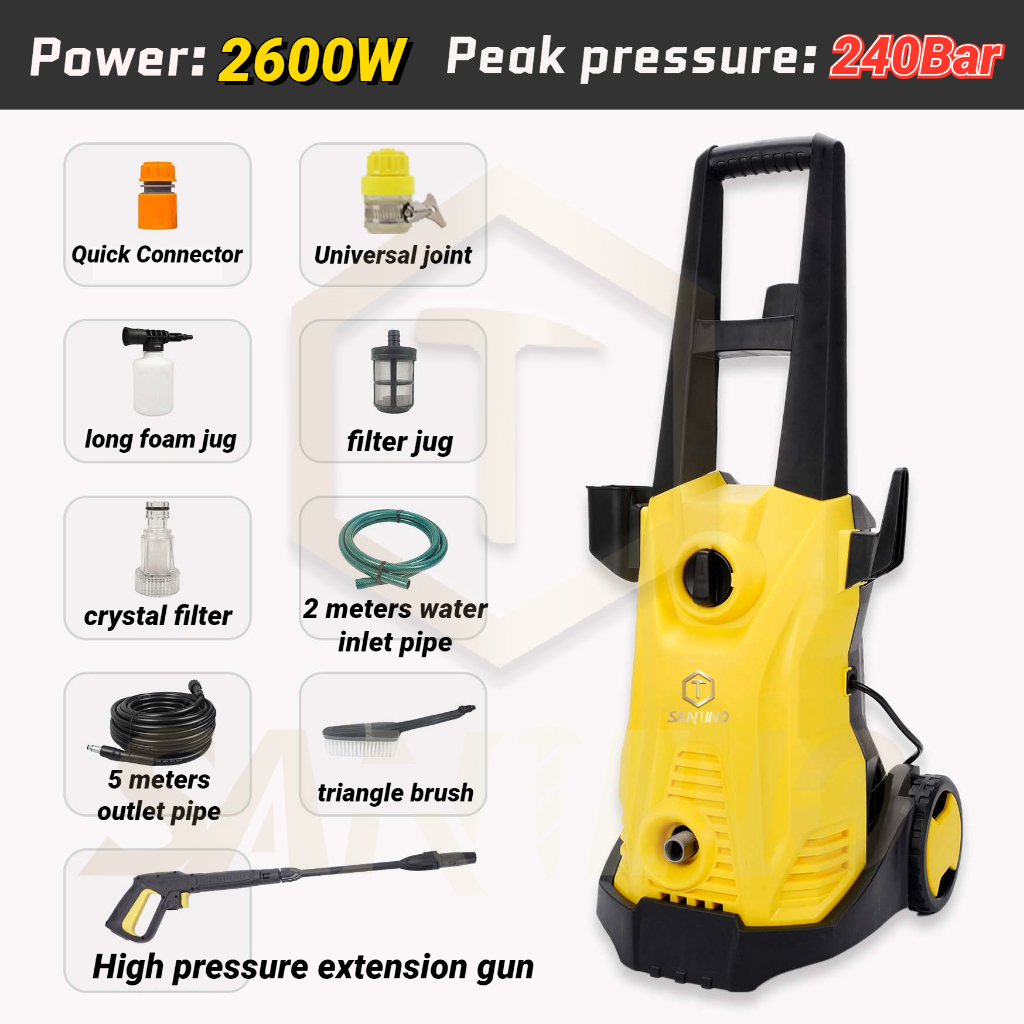 2600W Portable High Pressure Water Washer (10 year warranty)Water Jet ...