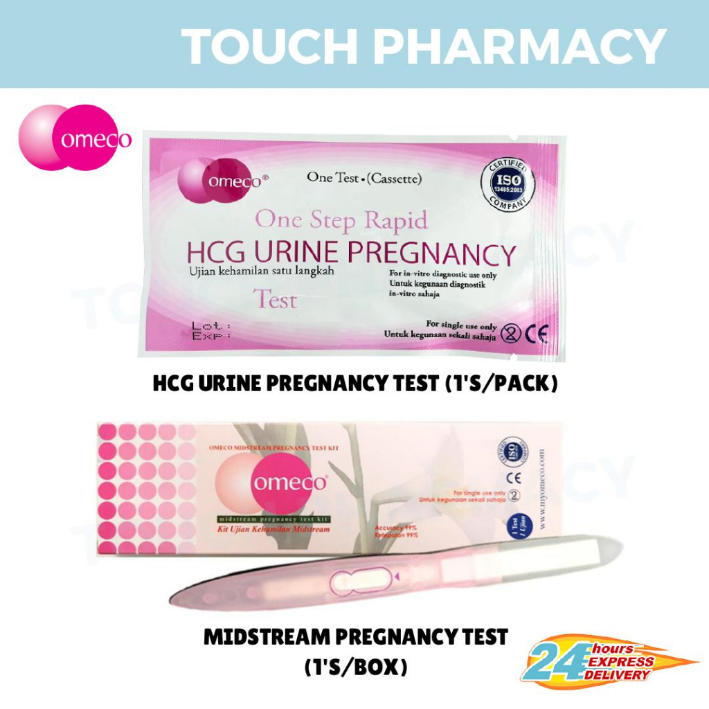 OMECO HCG Urine Pregnancy Test (Cartridge) / Midstream Pregnancy Test ...