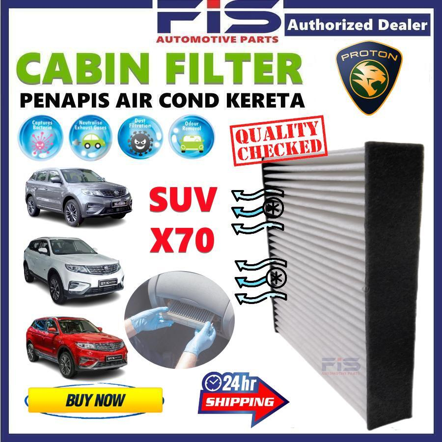 FIS Cabin Air Cond Filter Proton X70 SUV Penapis Angin Udara Kabin ...