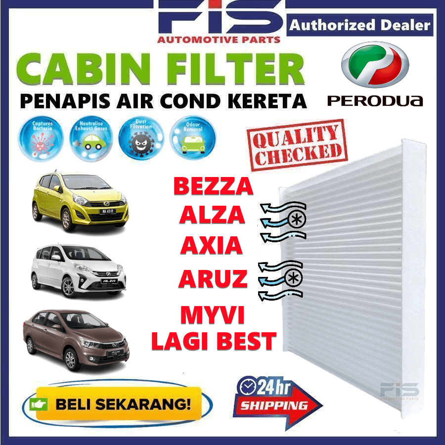 FIS Cabin Air Cond Filter Perodua Bezza Alza Axia Aruz Myvi Lagi Best ...