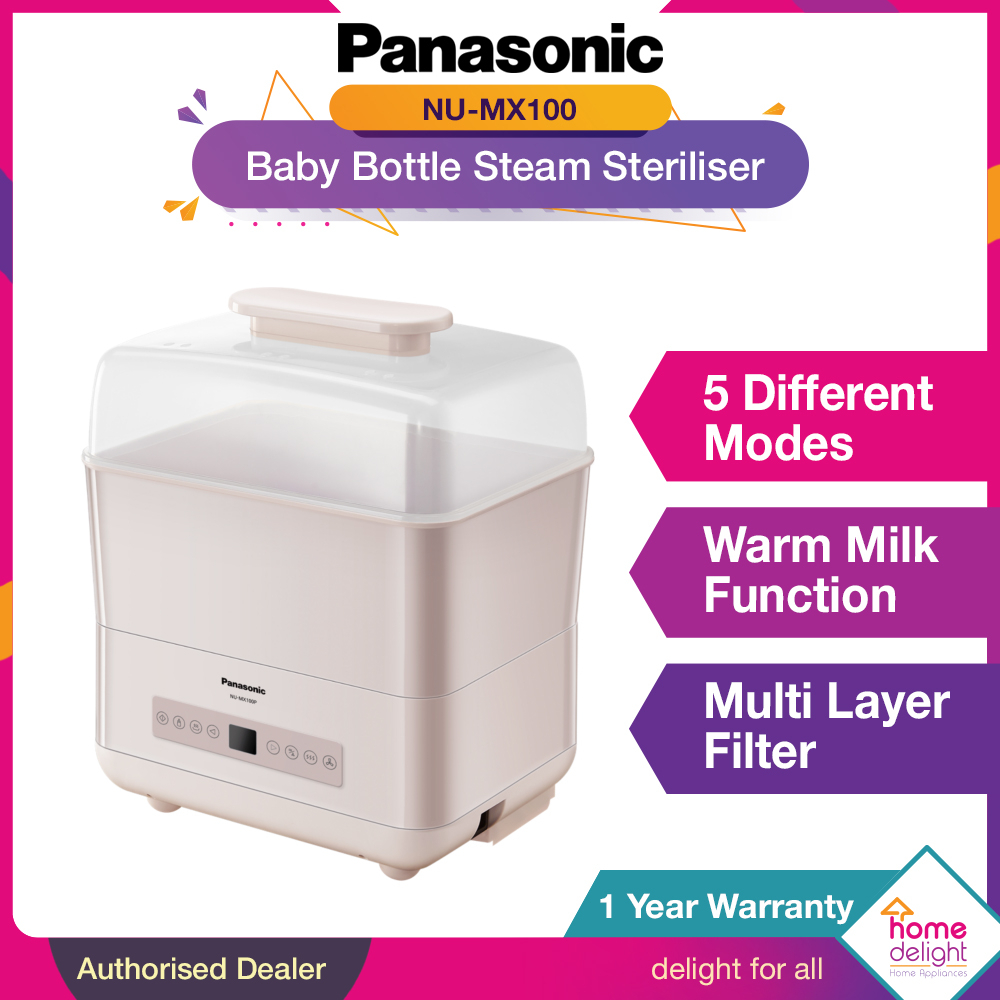 Panasonic Baby Bottle Steam Steriliser and Dryer NU-MX100 NU-MX100PMPQ ...