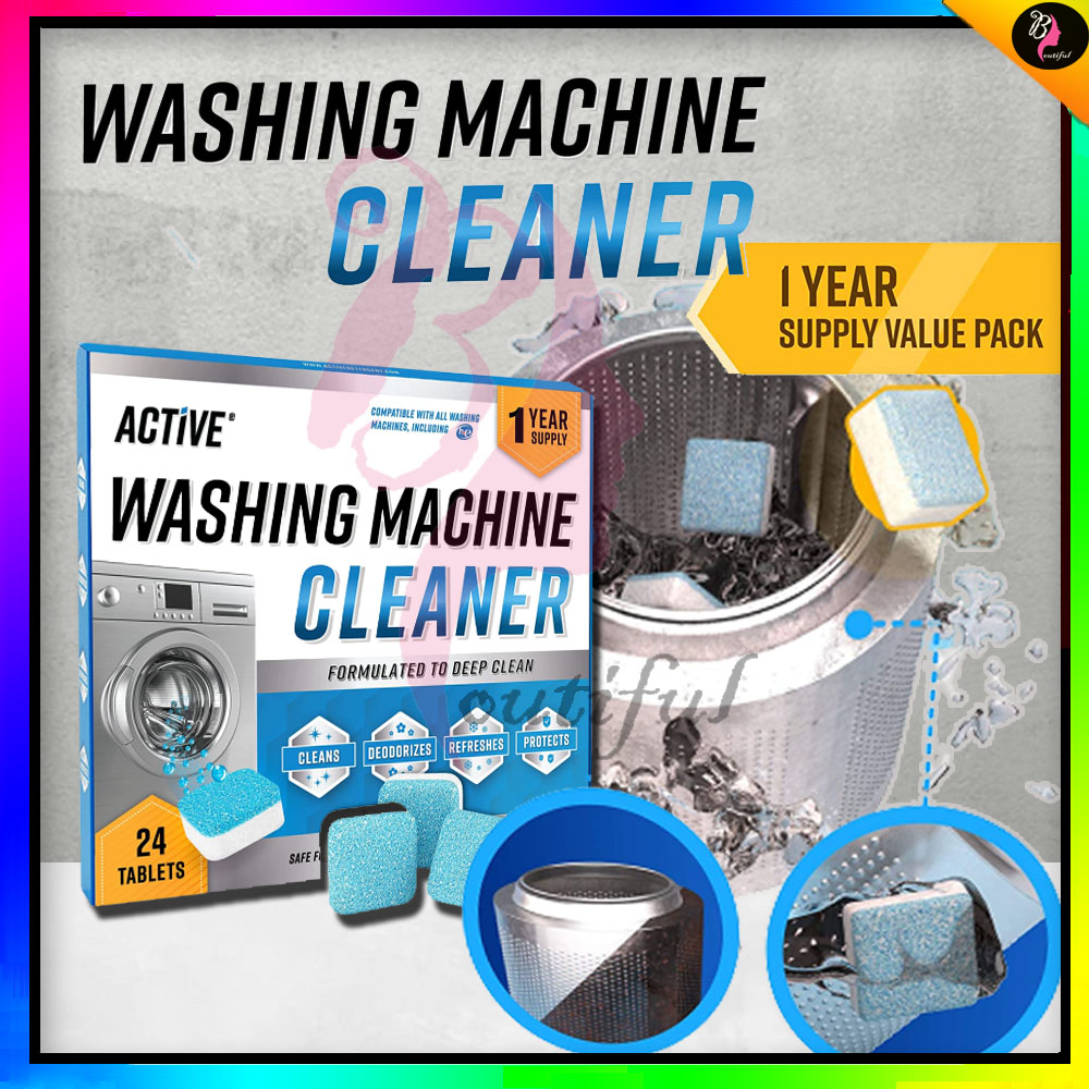 Active Washing Machine Cleaner 24 tablets| Last For 1 Year Supply| Eco ...