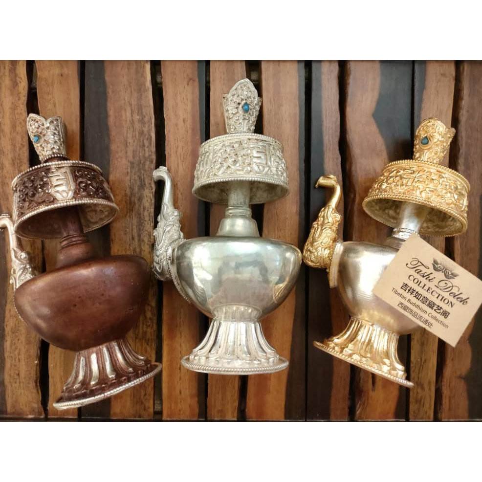 贲巴瓶 藏传佛教法器 Bumpa Tibetan Buddhism Cooper Bumpa Peacock Feather 贲巴扇 ...