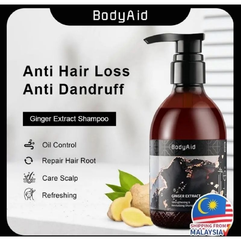 Bodyaid Herbal Gentle Ginger Shampoo Anti Hair Loss Growth Shampoo