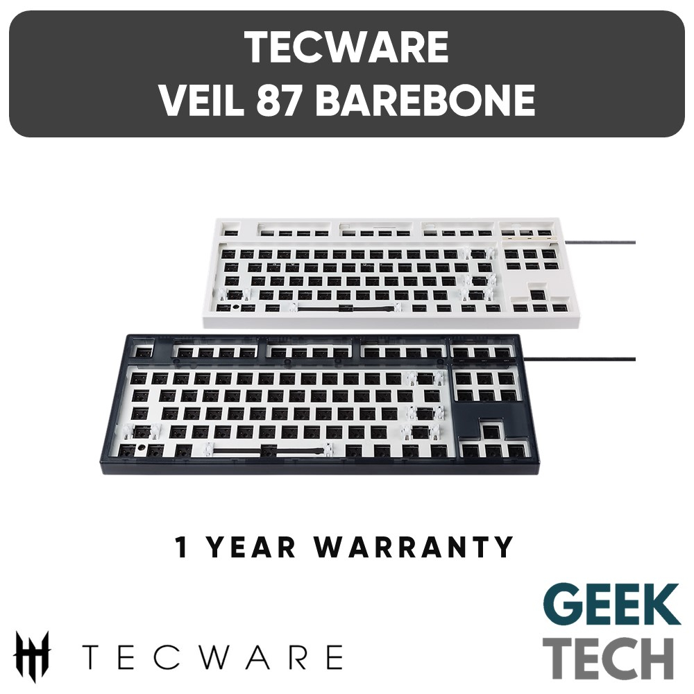 TECWARE Veil 87 Barebone Keyboard Kit - Compatible with all MX Switch ...